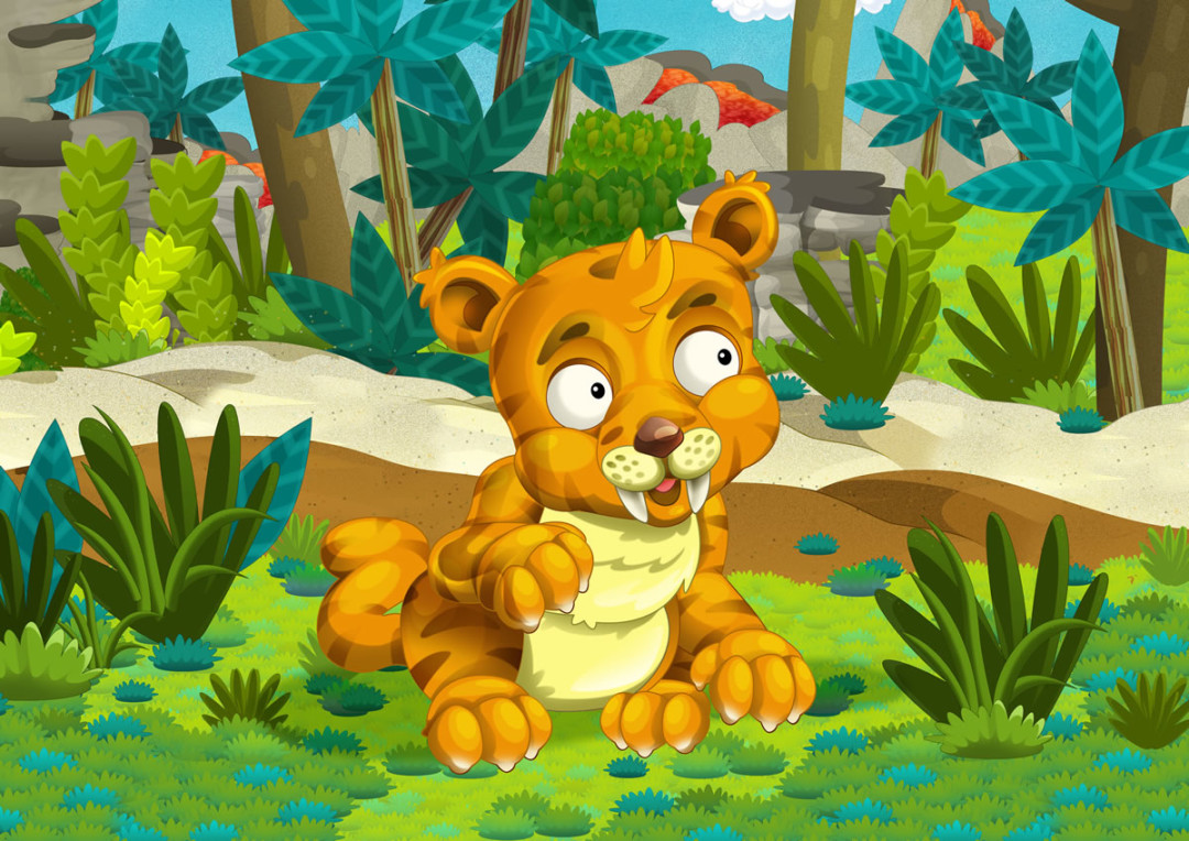 Fábula corta: El tigrito que se mordía las uñas |Bosque de Fantasías