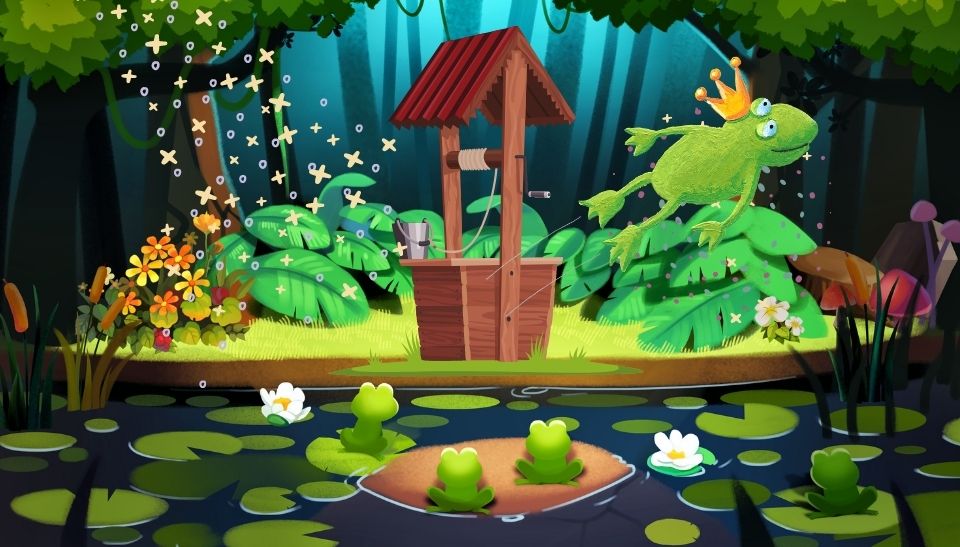 Fábula infantil corta: La rana sorda | Bosque de Fantasías