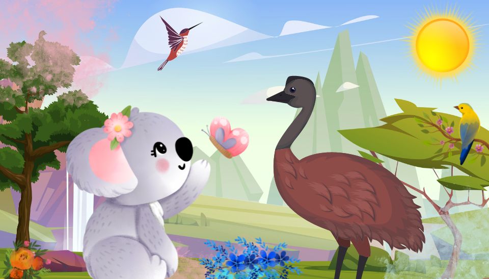 El koala y el emú | Leyenda australiana para niños