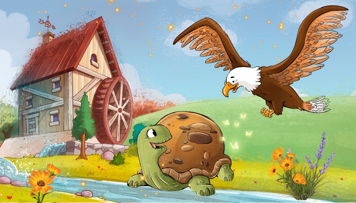FÁBULA PARA NIÑOS: El águila y la tortuga | Bosque de Fantasías