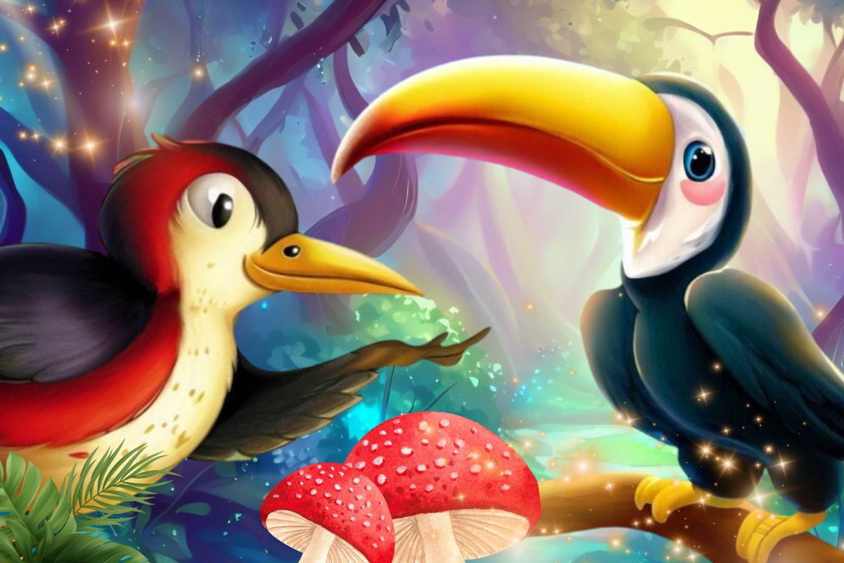 Leyenda latina para niños: El pájaro carpintero y el tucán