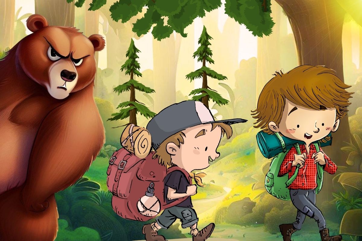 FÁBULA CORTA: Los dos amigos y el oso | Bosque de Fantasías
